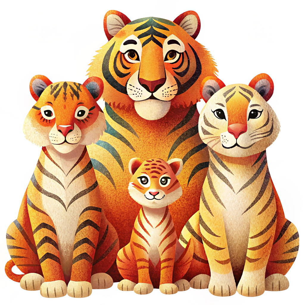 tiger family - Recraft