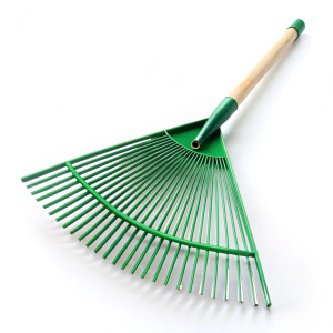 Green Leaf Rake isolated white background - Recraft