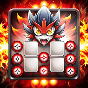 Fire Pokemon battle card, 90 empty cells in the middle of the point ...