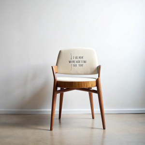 chair text on white background - Recraft