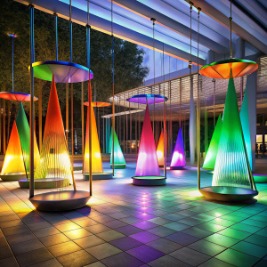 Design a Interactive installation in a public plaza consisting of a ...
