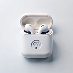 wireless tws earbuds icon on white background - Recraft