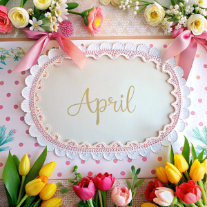 april decorative border - Recraft