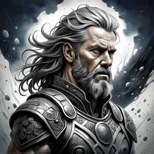 Thor - perfect realistic art, high-definition grey and black, white ...