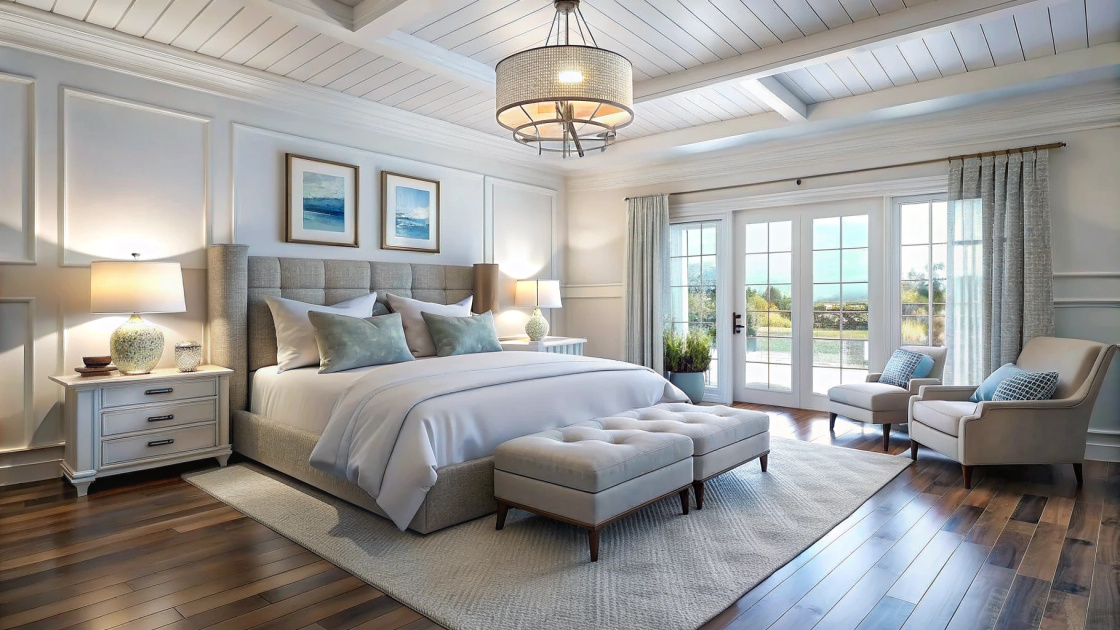 Hamptons master bedroom - Recraft