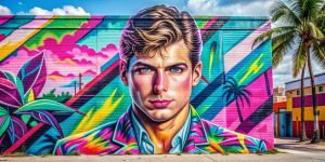 Max Verstappen depicted as a graffiti painting on Wynwood Walls, Miami ...