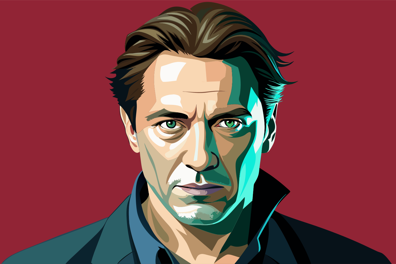 A hyper-realistic portrait of a famous celebrity in 3D rendering - Recraft