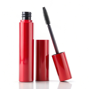 mascara, red tube, with white background - Recraft