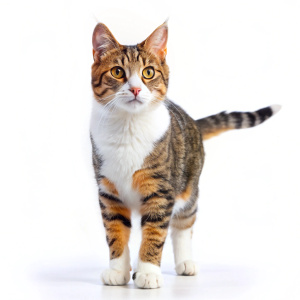 Dutch for "Cat Land on white background - Recraft