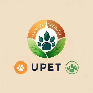 name UPET logo food pet natural, exclusive, color abstract - Recraft