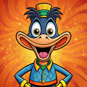 Daffy Duck Quirky and weird Disney character - Recraft