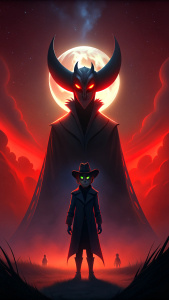 Disney Pixar, the shadow bann, cinematic poster - Recraft