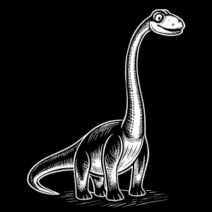 Barosaurus Cartoon Vector Illustration - Recraft
