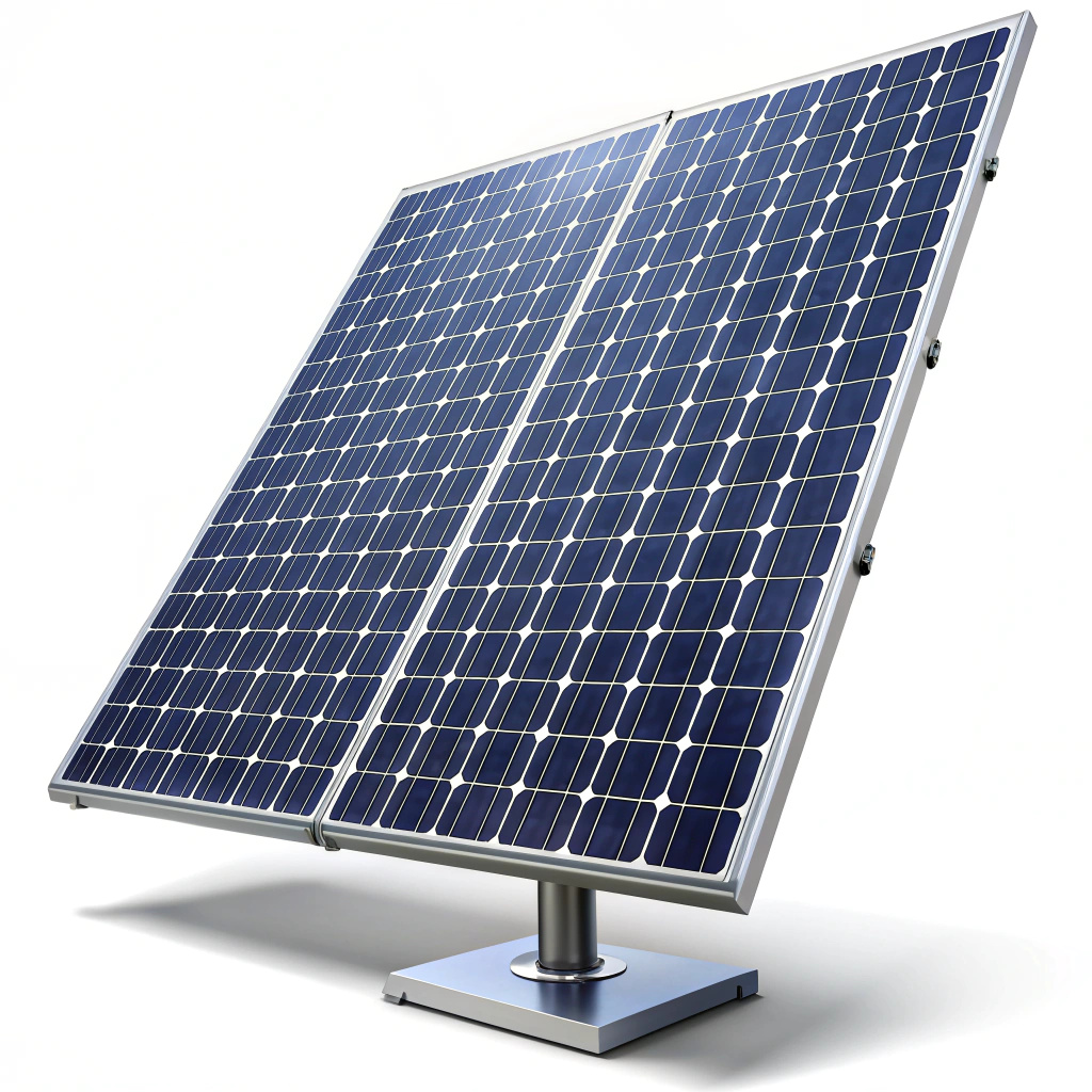 solar panel front view on white background - Recraft