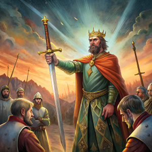 King Arthar takes out the sword - Recraft