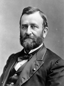 Smiling Ulysses S. Grant, old black and white photo, Adams shooting ...