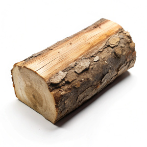 create a high quality : a single firewood isolated on white background ...