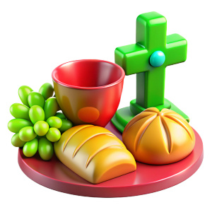 protestant holy communion bread and vine - Recraft