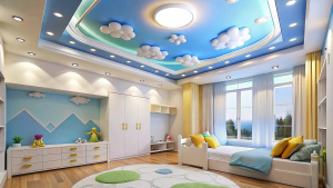 Creative Ideas for Beautiful Plasterboard Ceilings in a Children's Room ...
