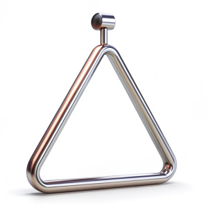 Musical triangle bell isolated on white background - Recraft