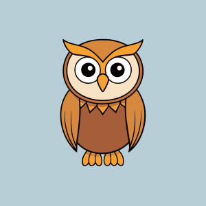 Barred Owl Cartoon Vector Illustration - Recraft