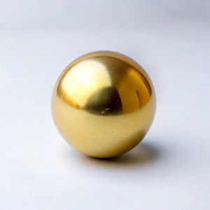 Metallic gold ball on white background - Recraft