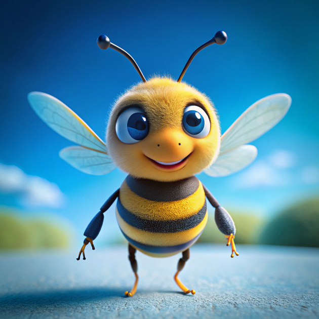 3D Bee Animated - Recraft