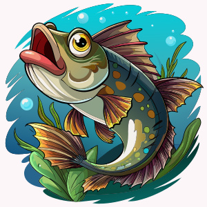 Atlantic Cod Cartoon Vector Illustration - Recraft