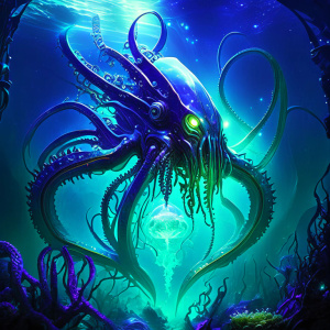 Colossal thin Magnapinna pacifica, with its tentacles at right angles ...