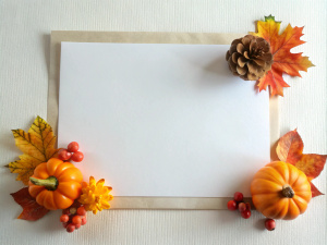 Thanksgiving blank Card on white background - Recraft