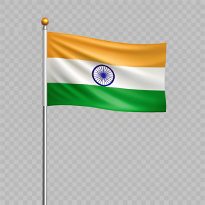 Indian flag batch transparent background - Recraft