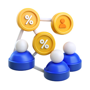 A group of people in the background of the diagram with thin lines ...