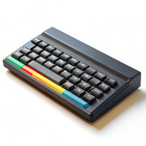 Zx Spectrum Computer on white background - Recraft