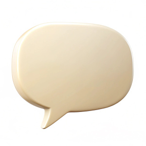 beige speech bubble on white background - Recraft