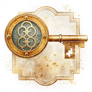 key-without background-white background - escape room printable - Recraft