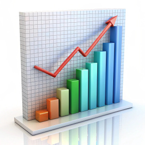 3d graph lines on white background - Recraft