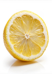 lemon slice sideways on the white background - Recraft