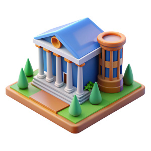 university 3d render - Recraft