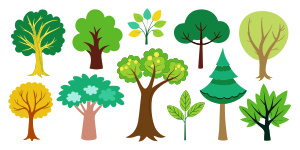 hand drawn trees collection - Recraft