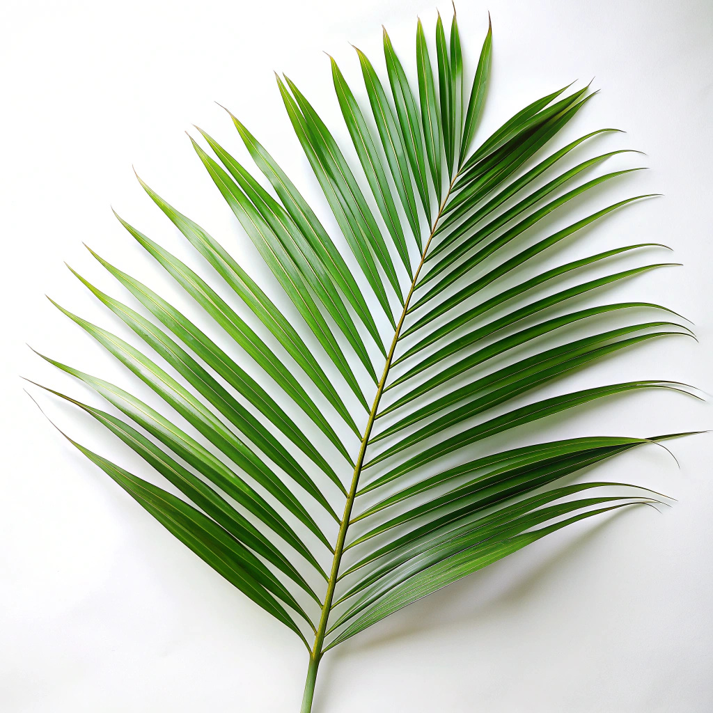 Palm leave branch cut out on white background - Recraft