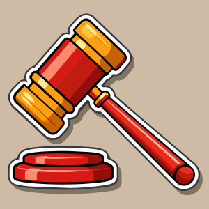 sticker, high quality, Ultra HD, highly realistic, judge's gavel, white ...