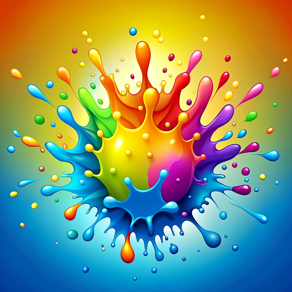cartoon splash background, illustration colorful, water - Recraft