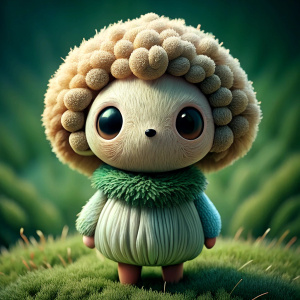 ((us-comic-style)) illustration featuring tiny spirit creature, dynamic ...