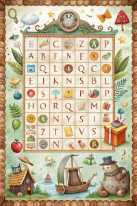 psychology -word table-alphabet -game guide -- for escape room ...