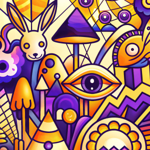 abstract, asymmetrical, unbalanced composition, hand-made painting ...