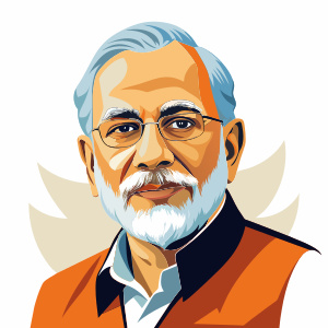 narendra modi white background - Recraft