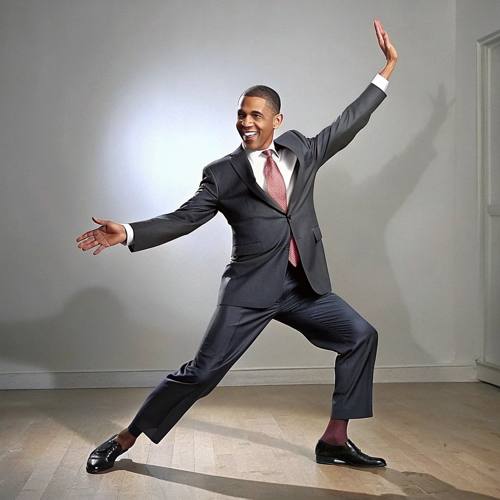 Barack Obama dancing - Recraft
