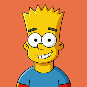 bart simpson smiling - Recraft
