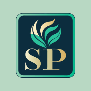 SLP logo, elegant and minimalist, square background - Recraft