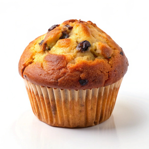 Create a high quality : a fresh muffin on white background - Recraft